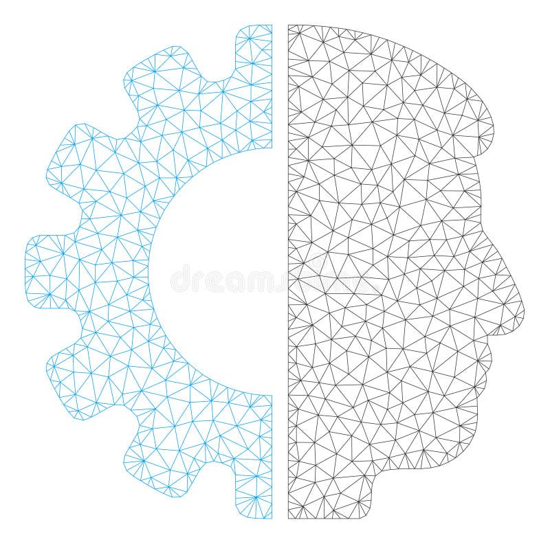 Android Head Polygonal Frame Vector Mesh Illustration Stock Vector ...