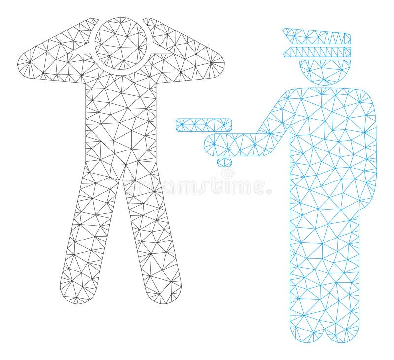 Arrest Polygonal Frame Vector Mesh Illustration Stock Vector ...