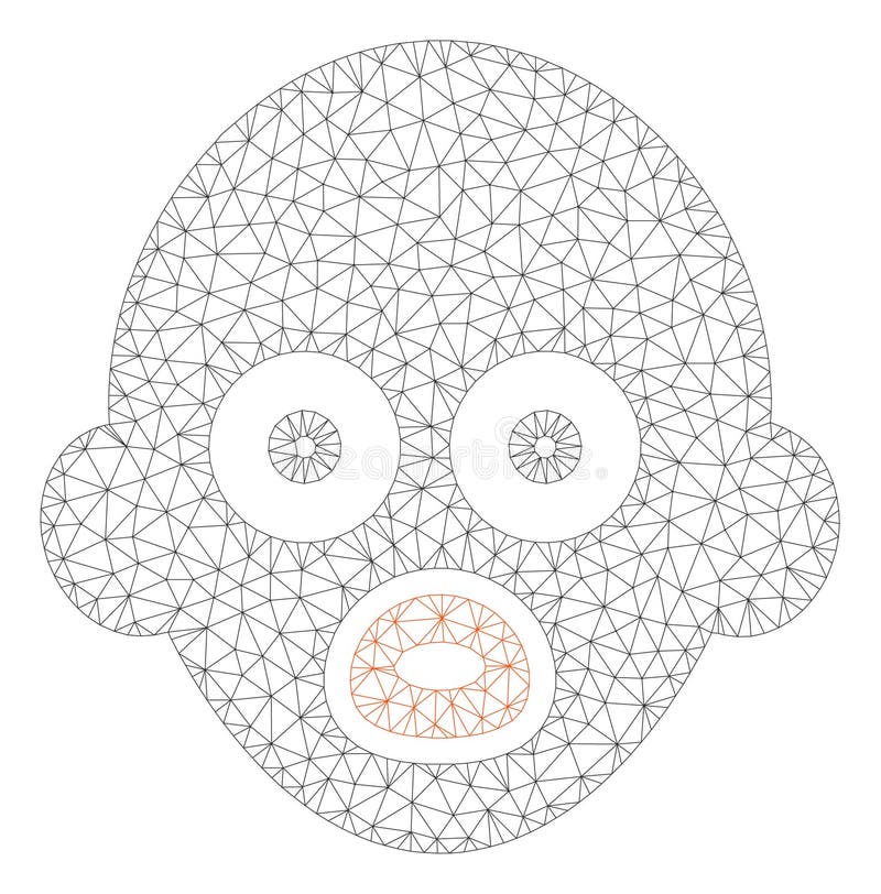 Baby Head Polygonal Frame Vector Mesh Illustration Stock Vector ...