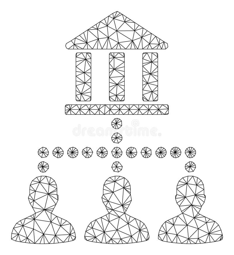 Bank Clients Vector Mesh Network Model Stock Vector - Illustration of ...