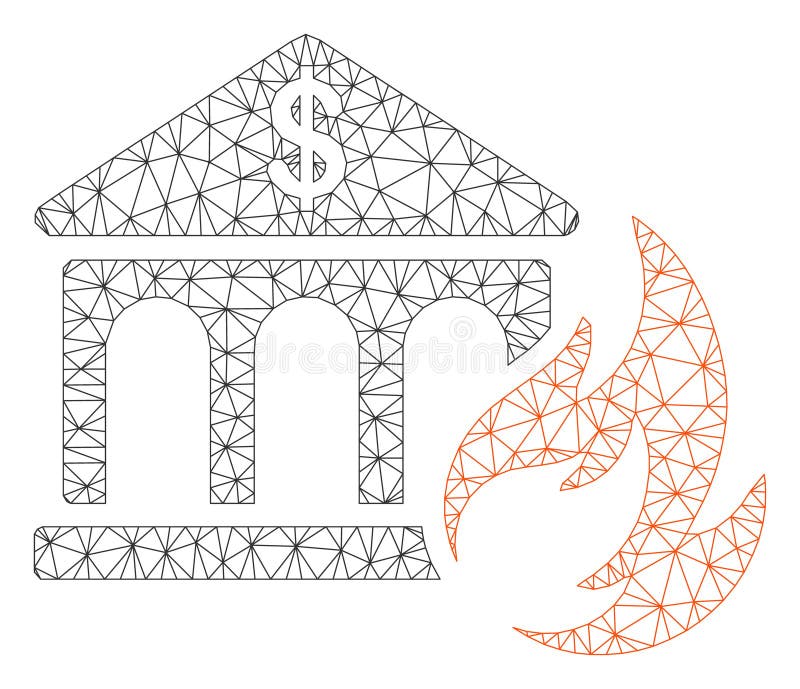 Bank Fire Disaster Vector Mesh 2D Model Stock Vector - Illustration of ...