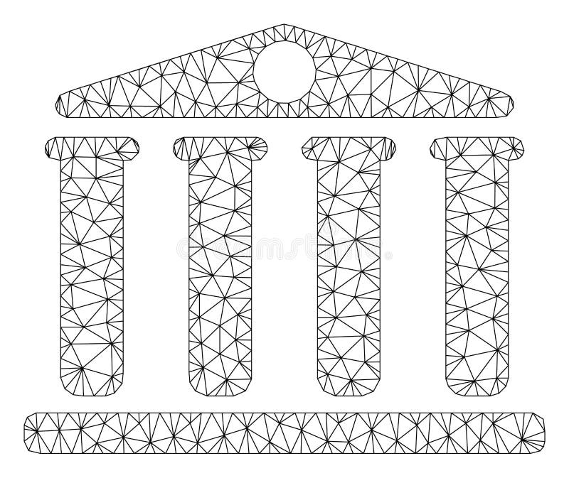 Bank Model. Stack of Coins instead of Columns Stock Illustration ...
