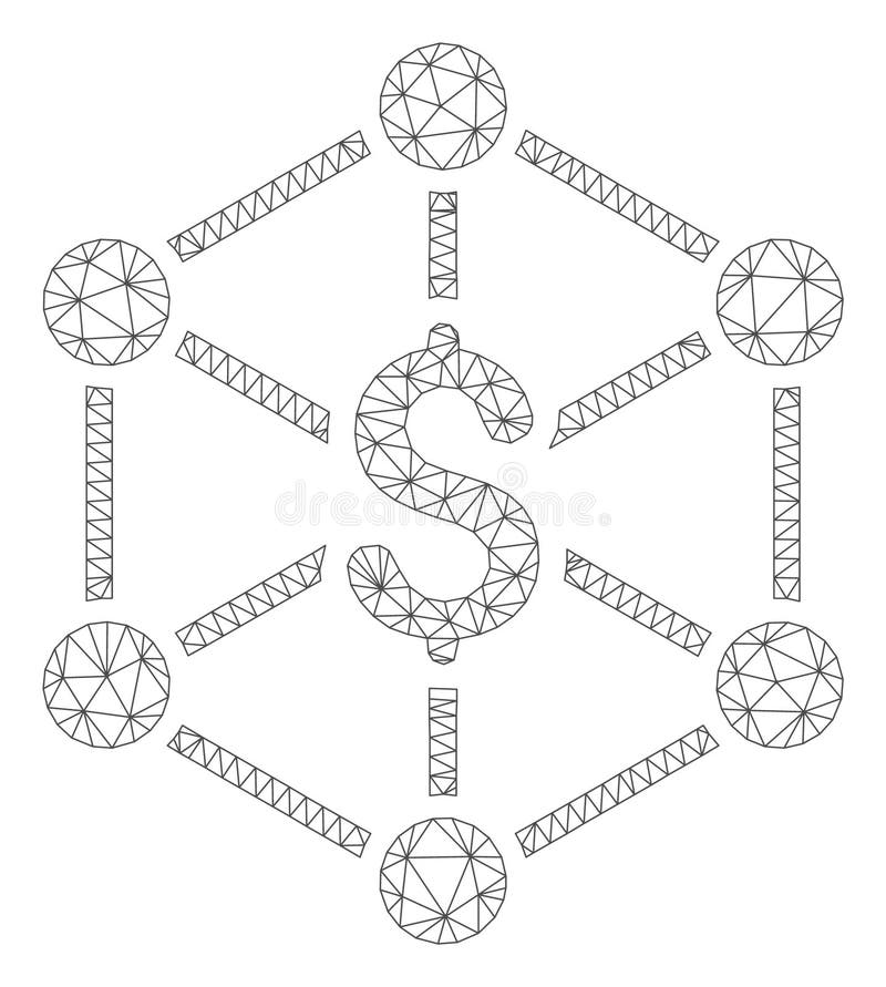 Bank Network Vector Mesh Wire Frame Model Stock Vector - Illustration ...