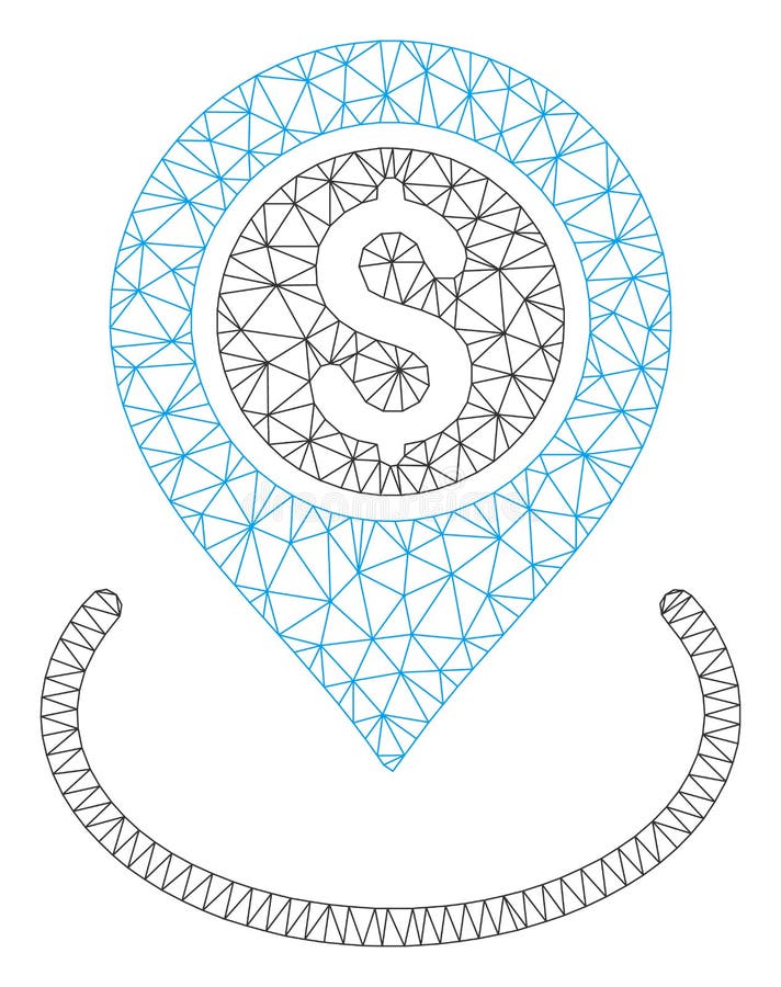 Bank Place Vector Mesh Wire Frame Model Stock Vector - Illustration of ...