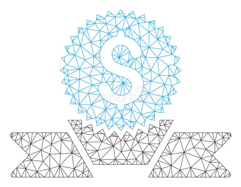 Banking Award Vector Mesh Wire Frame Model Stock Vector - Illustration ...