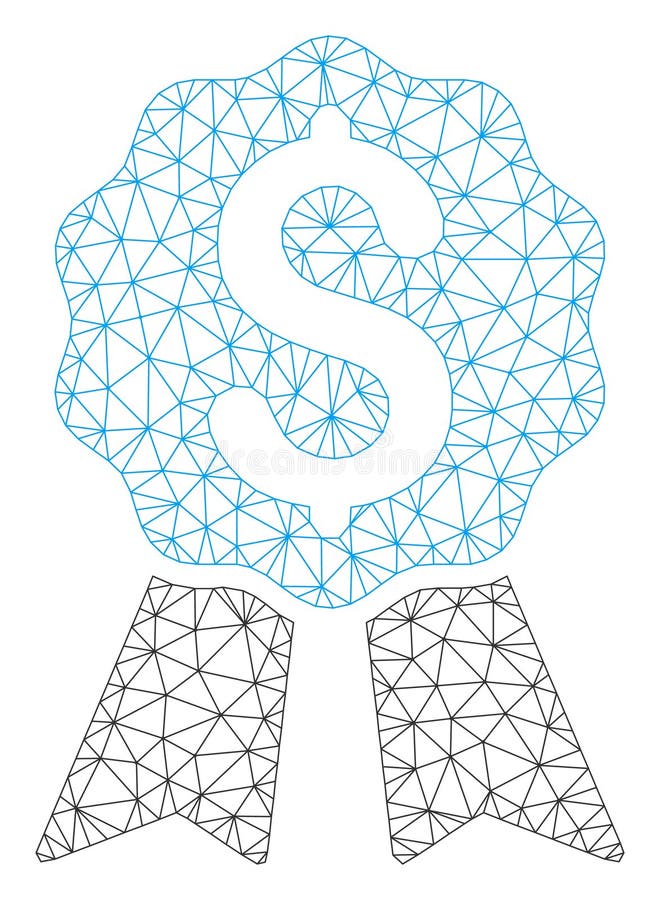 Banking Award Vector Mesh Carcass Model Stock Vector - Illustration of ...