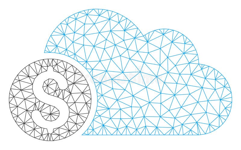 Banking Cloud Vector Mesh 2D Model Stock Vector - Illustration of ...
