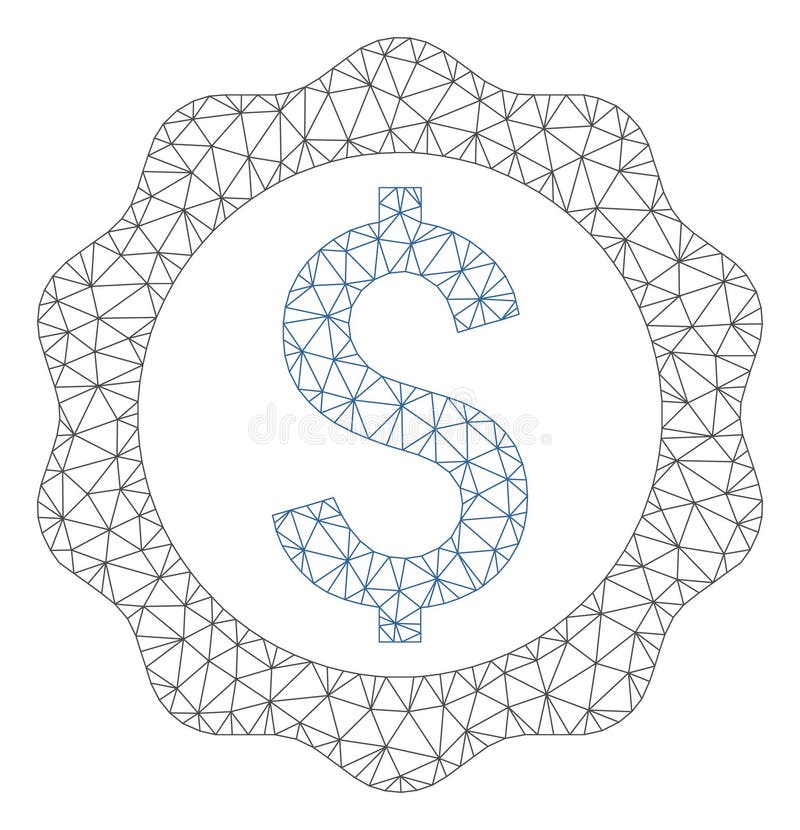 Banking Seal Stamp Vector Mesh Carcass Model Stock Vector ...