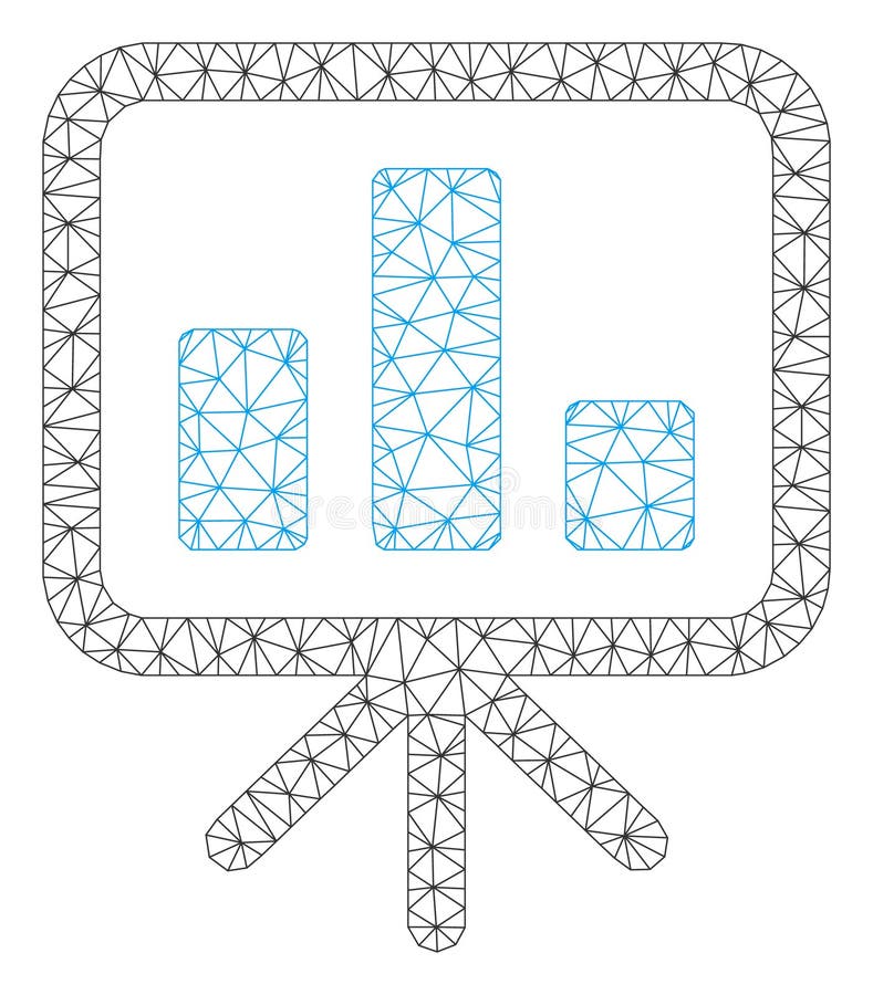 Bar Chart Display Board Vector Mesh Network Model Stock Vector ...