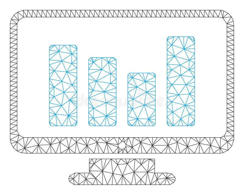 Bar Chart Monitoring Vector Mesh Wire Frame Model Stock Vector ... Bar Chart Monitoring Vector Mesh Wire Frame Model Stock Vector ...