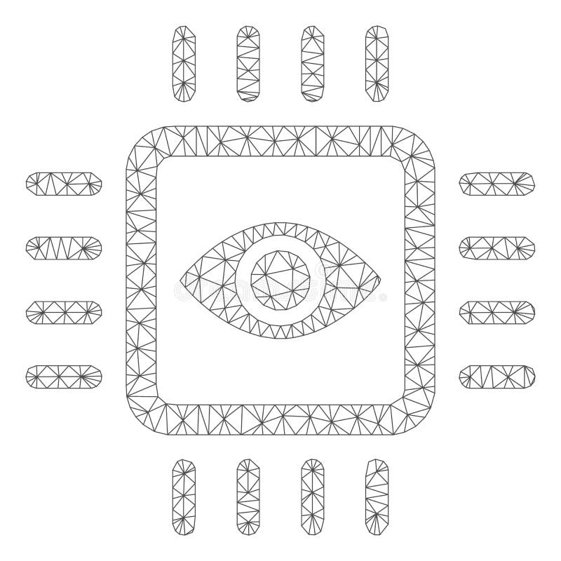 Bionic Vision Chip Vector Mesh 2D Model Stock Vector - Illustration of ...