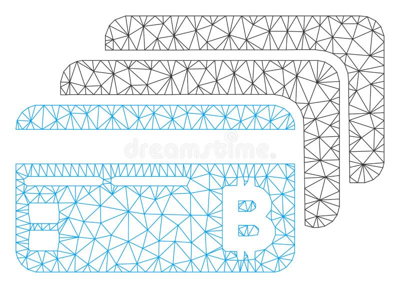 Bitcoin Banking Cards Vector Mesh Network Model Stock Vector ...