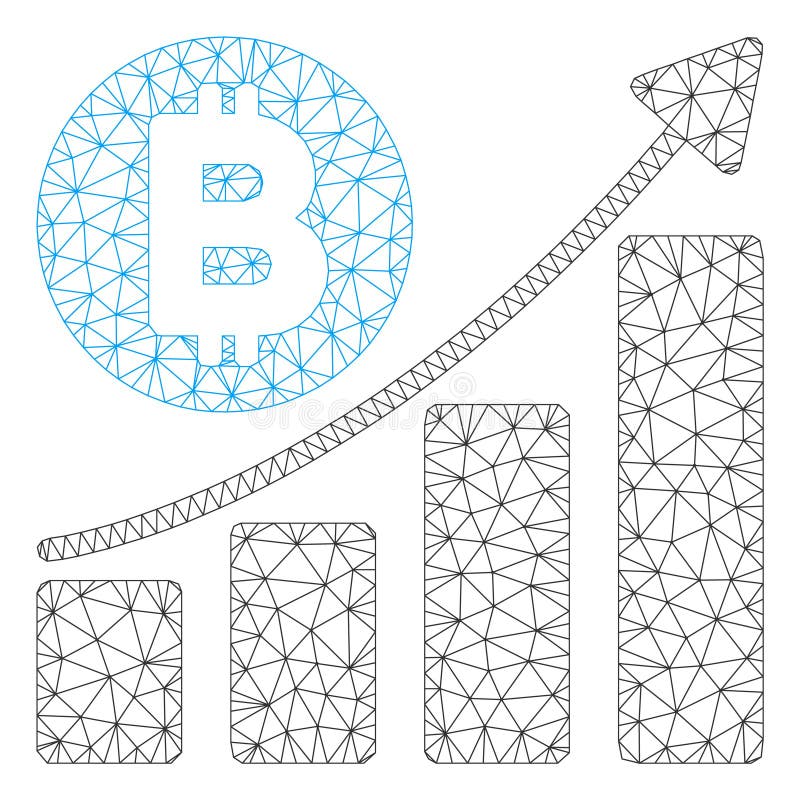 Bitcoin Bar Chart Trend Vector Mesh Network Model Stock Vector ...