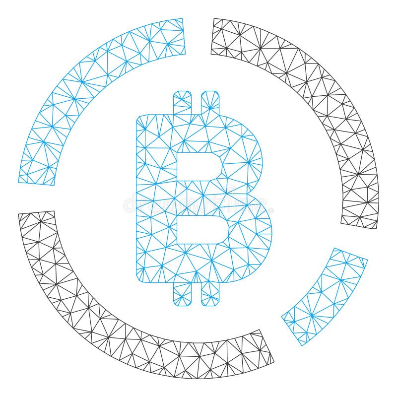 Bitcoin Diagram Vector Mesh Wire Frame Model Stock Vector ...