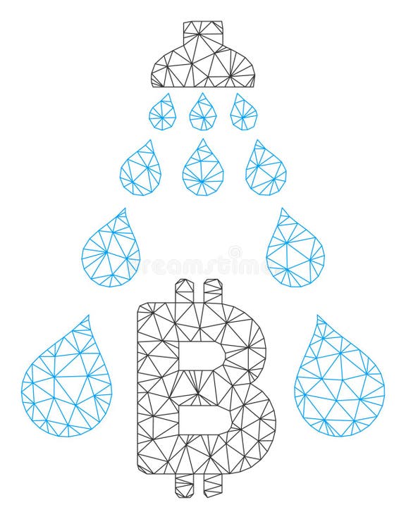 Bitcoin Laundering Shower Vector Mesh Carcass Model Stock Vector ...