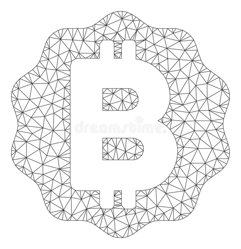 Bitcoin Medal Coin Vector Mesh Network Model Stock Vector ...