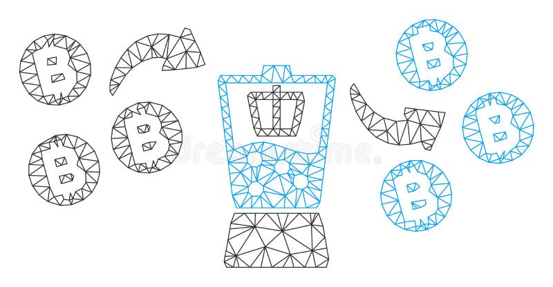 Bitcoin Mixer Vector Mesh Network Model Stock Vector - Illustration of ...