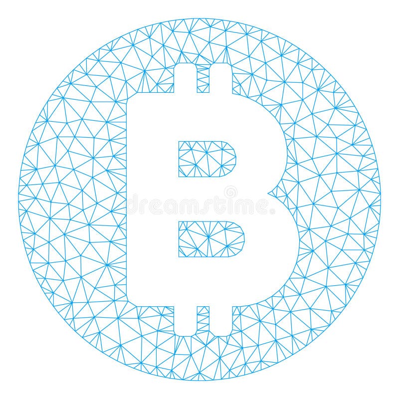 Bitcoin Vector Mesh Wire Frame Model Stock Vector - Illustration of ...