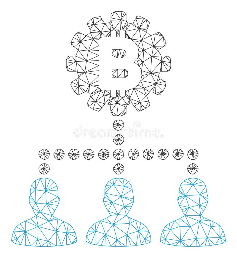 Bitcoin Service Staff Vector Mesh 2D Model Stock Vector - Illustration ...