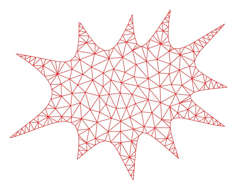 Boom Bang Polygonal Frame Vector Mesh Illustration Stock Vector ...