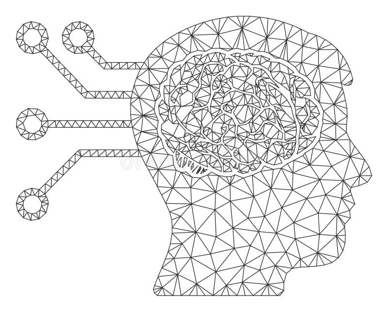 Brain Computer Interface Vector Icon Stock Vector - Illustration of ...
