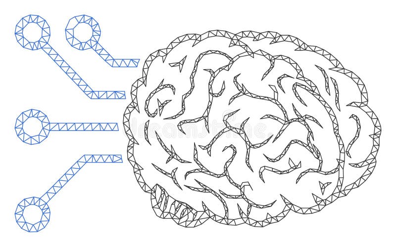 Brain Computer Interface Vector Icon Stock Vector - Illustration of ...