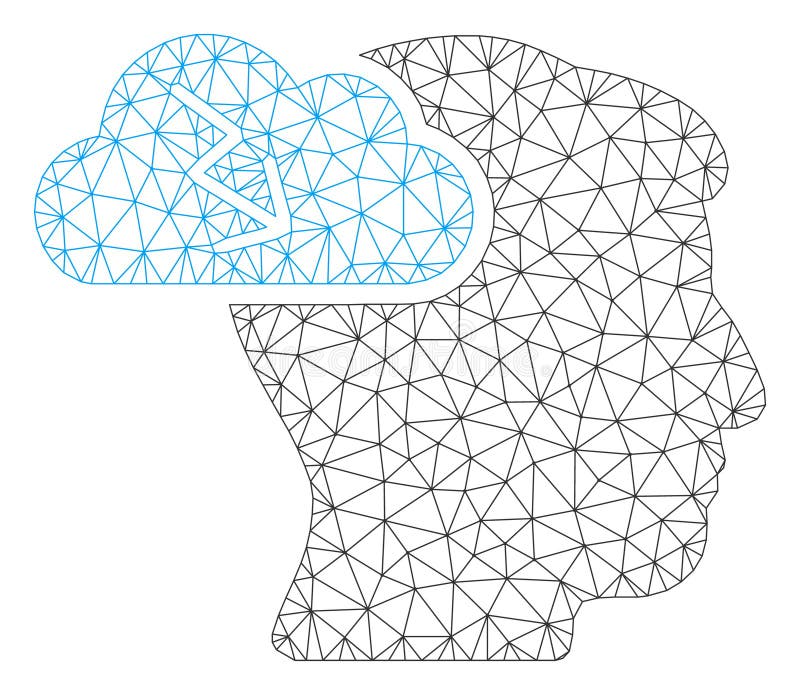 Brainstorming Polygonal Frame Vector Mesh Illustration Stock Vector ...