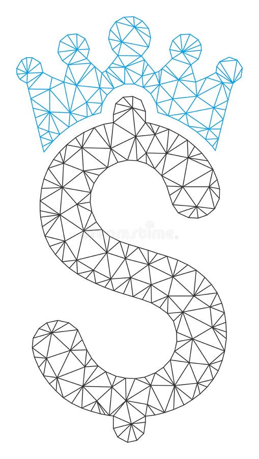 Crown Polygonal Vector Illustration Isolated on White Background. Stock ...