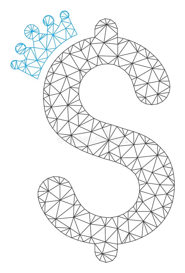 Crown Polygonal Vector Illustration Isolated on White Background. Stock ...