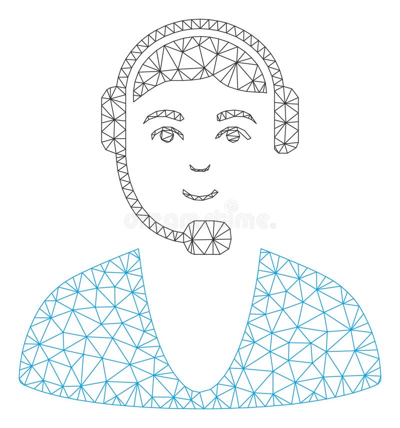 Call Center Guy Polygonal Frame Vector Mesh Illustration Stock Vector ...