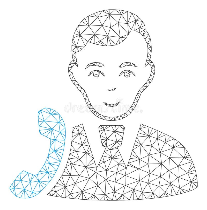 Call Manager Polygonal Frame Vector Mesh Illustration Stock Vector ...