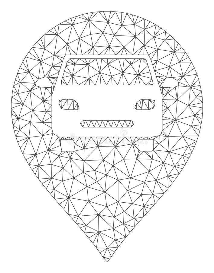 Car Map Marker Polygonal Frame Vector Mesh Illustration Stock Vector ...