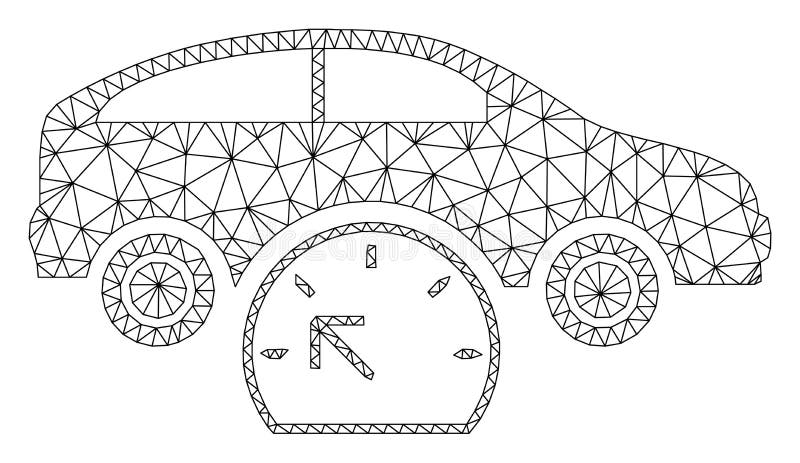 Car Testing Polygonal Frame Vector Mesh Illustration Stock Vector ...