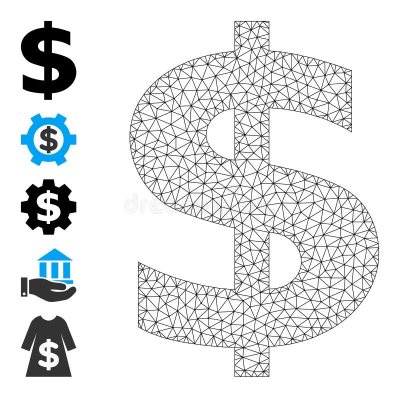 Mesh Carcass Dollar Symbol Icon Stock Vector - Illustration of price ... Mesh Carcass Dollar Symbol Icon Stock Vector - Illustration of price ...