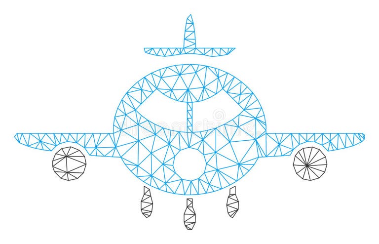 Cargo Aircraft Polygonal Frame Vector Mesh Illustration Stock Vector ...