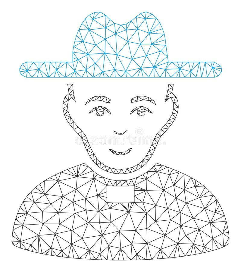 Catholic Priest Polygonal Frame Vector Mesh Illustration Stock Vector ...