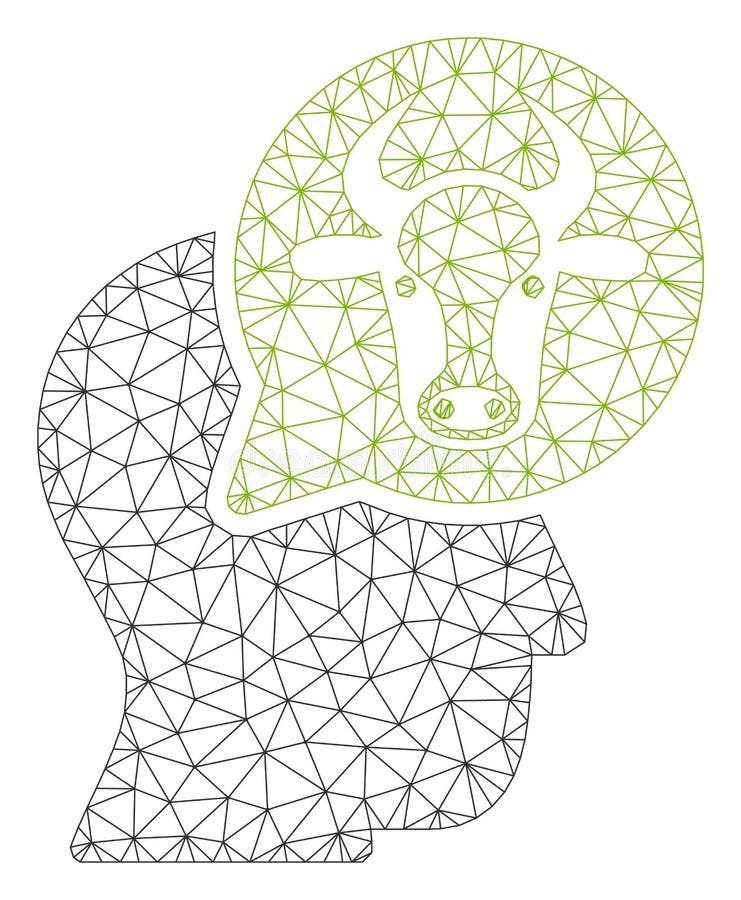 Cattle Thinking Person Polygonal Frame Vector Mesh Illustration Stock ... Cattle Thinking Person Polygonal Frame Vector Mesh Illustration Stock ...