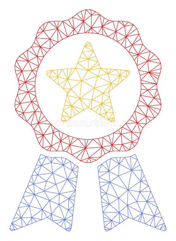 Certificate Seal Polygonal Frame Vector Mesh Illustration Stock Vector ...
