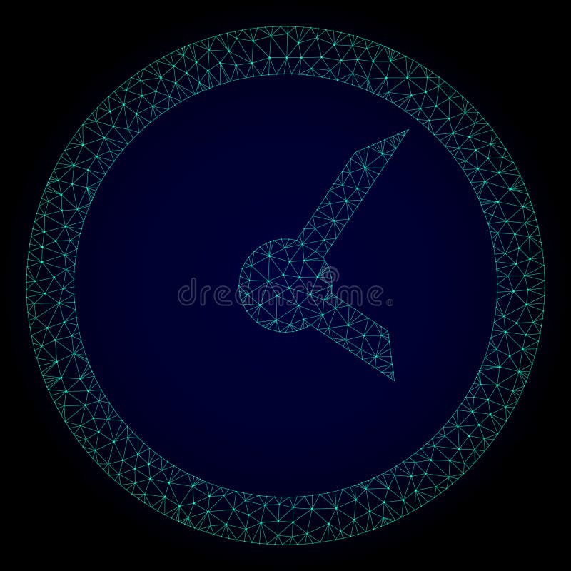 Clock Polygonal Frame Vector Mesh Illustration Stock Vector ...