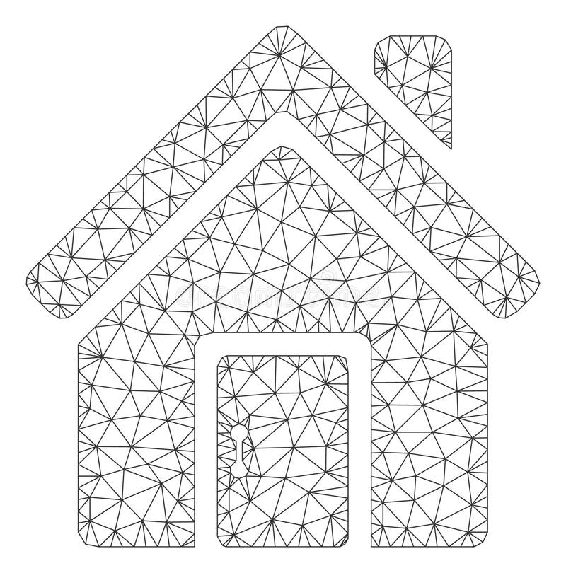 Closed House Door Polygonal Frame Vector Mesh Illustration Stock Vector ... Closed House Door Polygonal Frame Vector Mesh Illustration Stock Vector ...