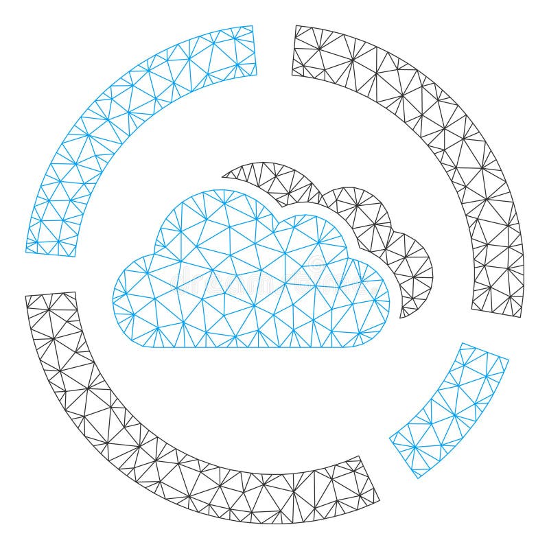 Cloud Diagrams Polygonal Frame Vector Mesh Illustration Stock Vector ...
