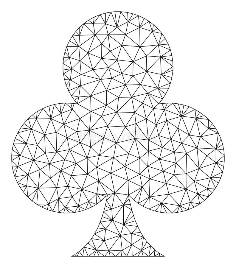 Clubs Suit Polygonal Frame Vector Mesh Illustration Stock Vector ...