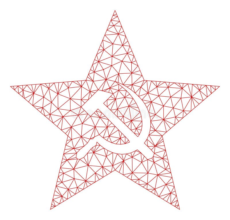 Communism Star Polygonal Frame Vector Mesh Illustration Stock Vector ...