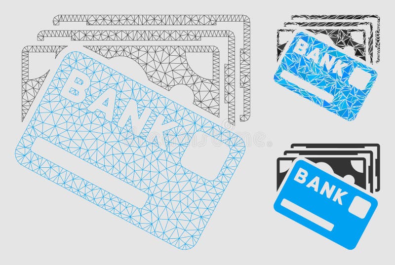 Credit Money Vector Mesh 2D Model and Triangle Mosaic Icon Stock Vector ...