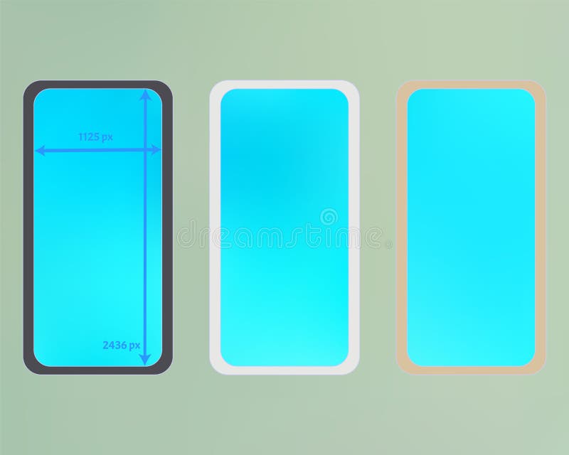 Mesh, Cyan Colored Phone Backgrounds Kit. Stock Vector - Illustration ...