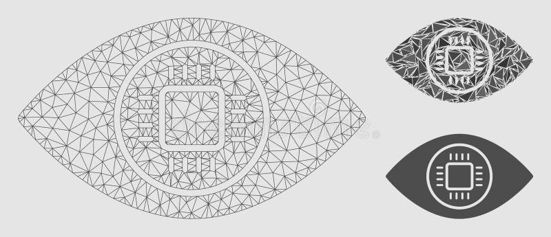 Cyborg Eye Vector Mesh 2D Model and Triangle Mosaic Icon Stock Vector ...