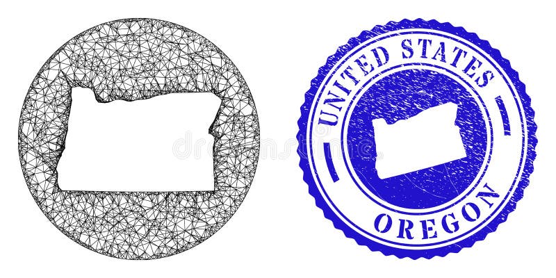 Round Oregon badge. stock vector. Illustration of mark - 179184240