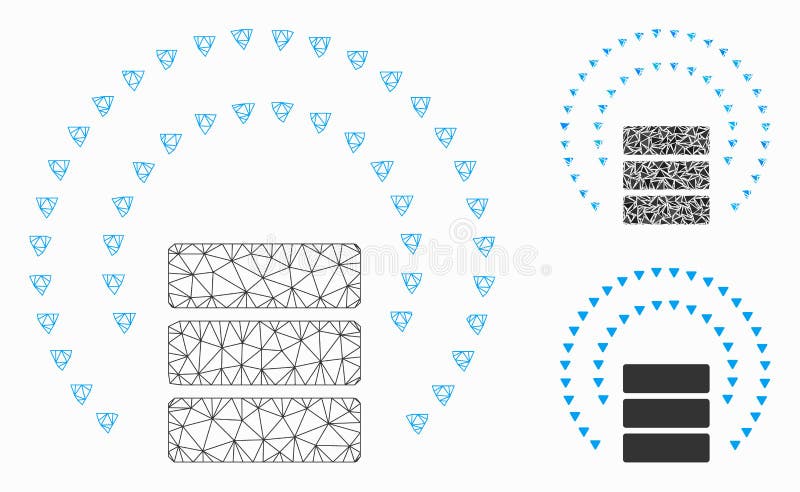 Database Sphere Shield Vector Mesh Wire Frame Model and Triangle Mosaic ...