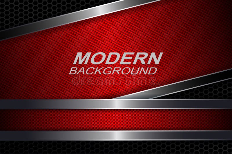 Mesh Design with Red Textured Frames with a Metallic Border Stock ...