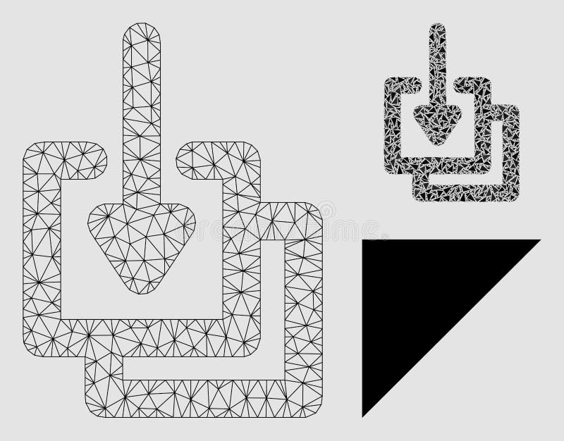 Downloads Vector Mesh Wire Frame Model and Triangle Mosaic Icon Stock ...